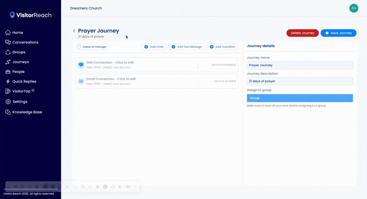 Transitioning One Group to Another